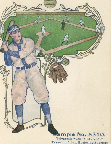 239. Blue and White Batter Trade Card | Pre-War Cards